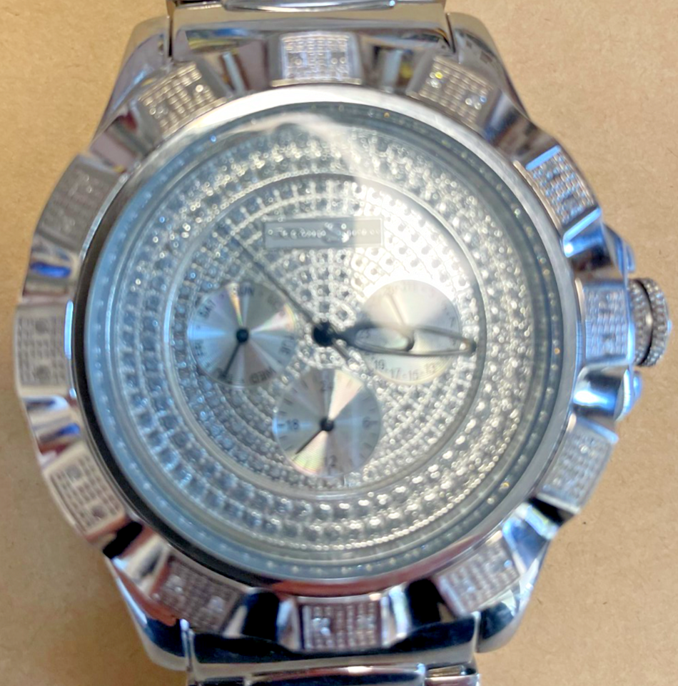 Techno Swiss Vintage Swiss Rare Men's Chronograph Watch Stainless Steel ...