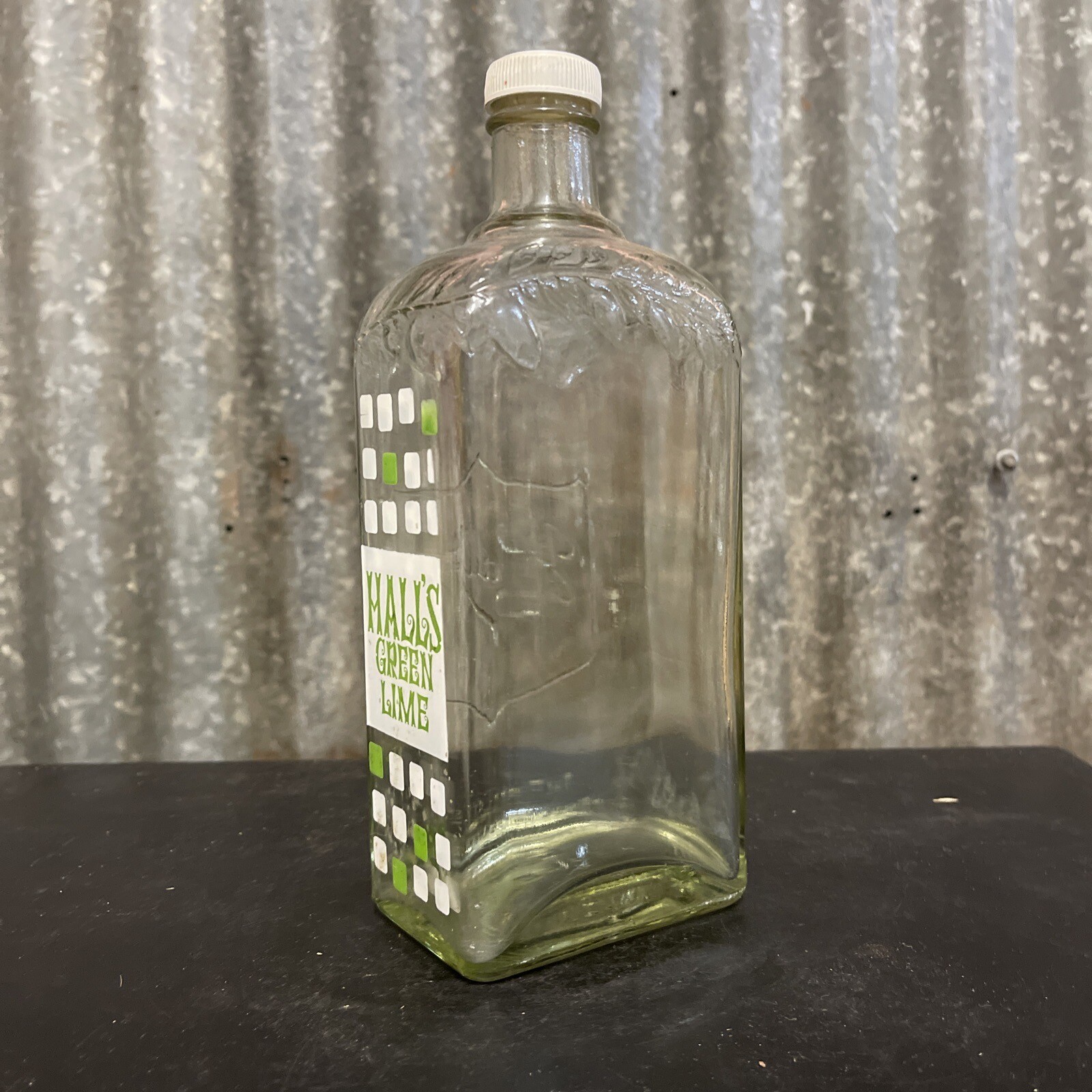 HALLS GREEN LIME Vintage Ceramic Label Australian Cordial Soft Drink ...