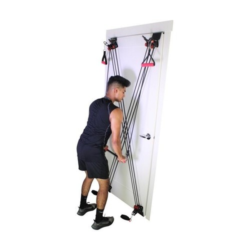 X Factor Door Gym Exercise Fitness Full Body Gym + Straight Bar Chart ...