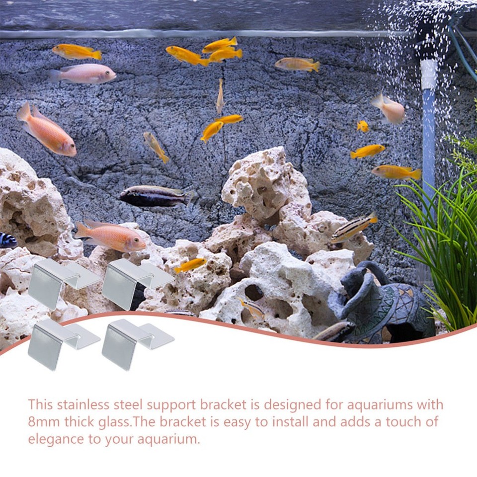 4 Pcs Fish Tank Support Frame Aquarium Cover Holders Top Bracket | eBay
