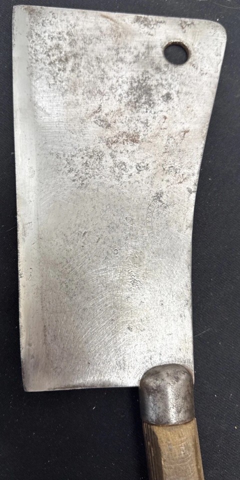 VERY NICE! VINTAGE SAMUEL LEE 8" MEAT CLEAVER L.F.&C. PAT. MAY 25, 1886 ...