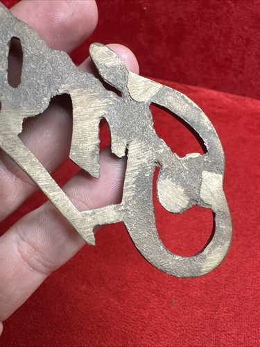 Barn Find Antique Brass Franklin Script Radiator Grille Emblem | eBay