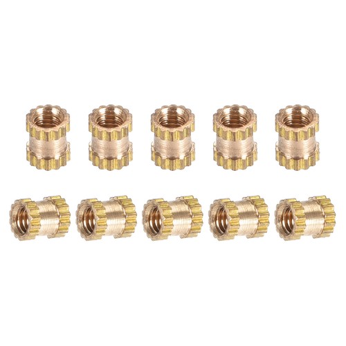 M2.5x4x3.5mm(IDxLxOD) Knurled Insert Nuts - 30 Pack - Good for Plastic ...