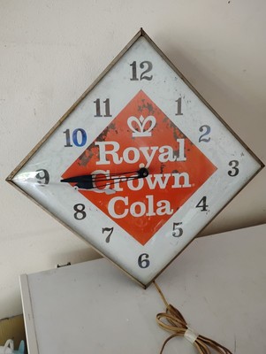 Vintage PAM Royal Crown Cola RC Soda Diamond Hanging Wall Clock RARE | eBay