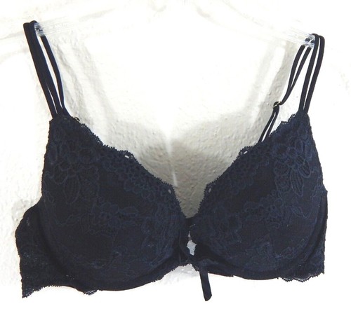 Victoria’s Secret 34C Bra Very Sexy Push Up Padded Black Underwire EUC ...