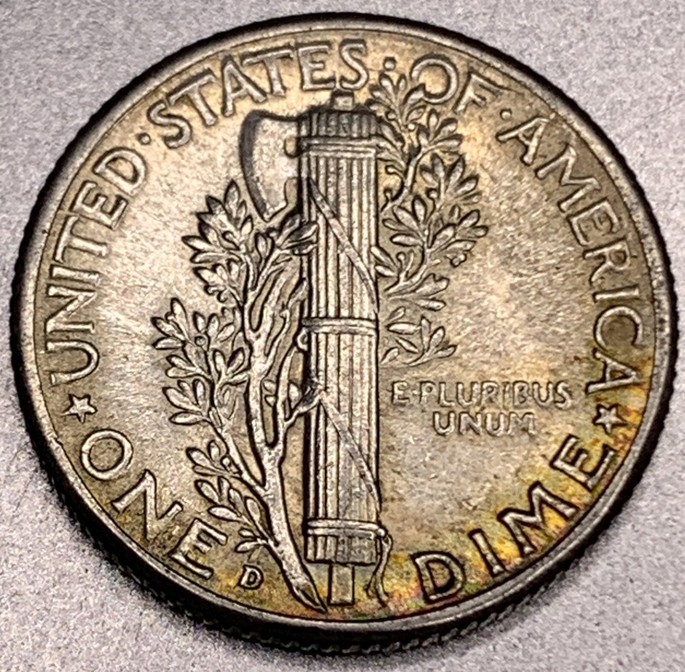 1941 -D Mercury Dime 10c BU 90% Silver Nicely Toned -SS030 | eBay