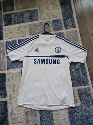 Adidas Chelsea Football Club Samsung Jersey LARGE Men White | eBay