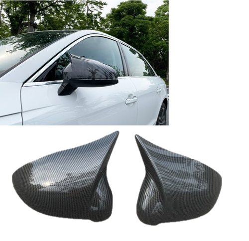 Gloss Carbon Fiber Print Side Mirror Caps Cover Plastic Fits 18-24 A5 ...