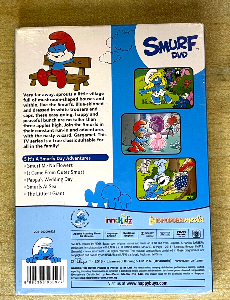 DVD SMURF IT'S A SMURFY DAY! CARTOON BRAND NEW!! RARE!!! | eBay