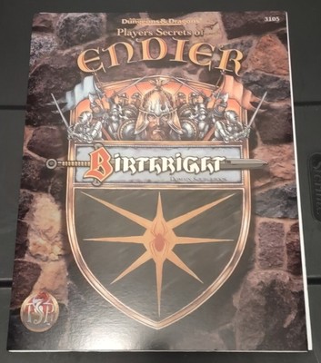 UNUSED Birthright Player's Secrets of Endier 3105 TSR AD&D | eBay