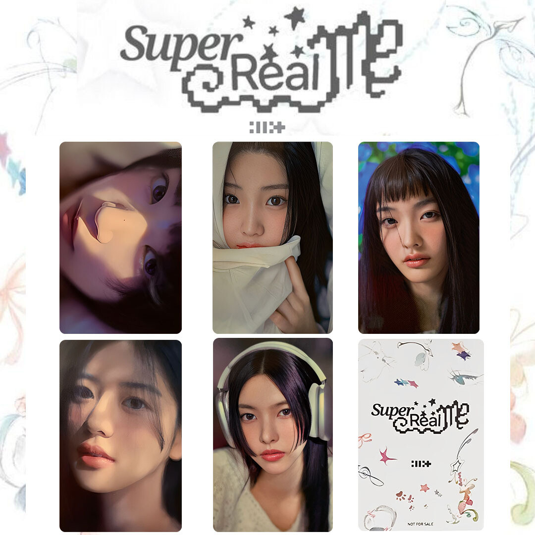 5pcs/set ILLIT Super Real Me Self Made Photo Cards HD Photocard Lucky Card | eBay