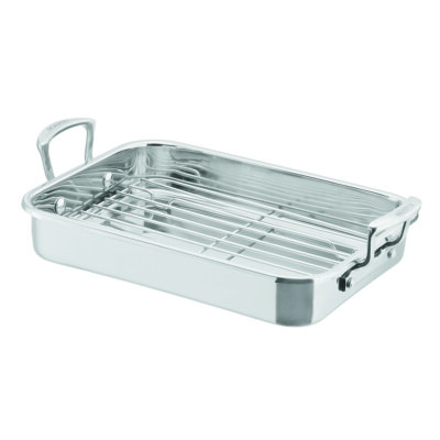 Scanpan Impact Roaster w/ Rack Oven Roasting/Baking Dish/Tray Stainless ...
