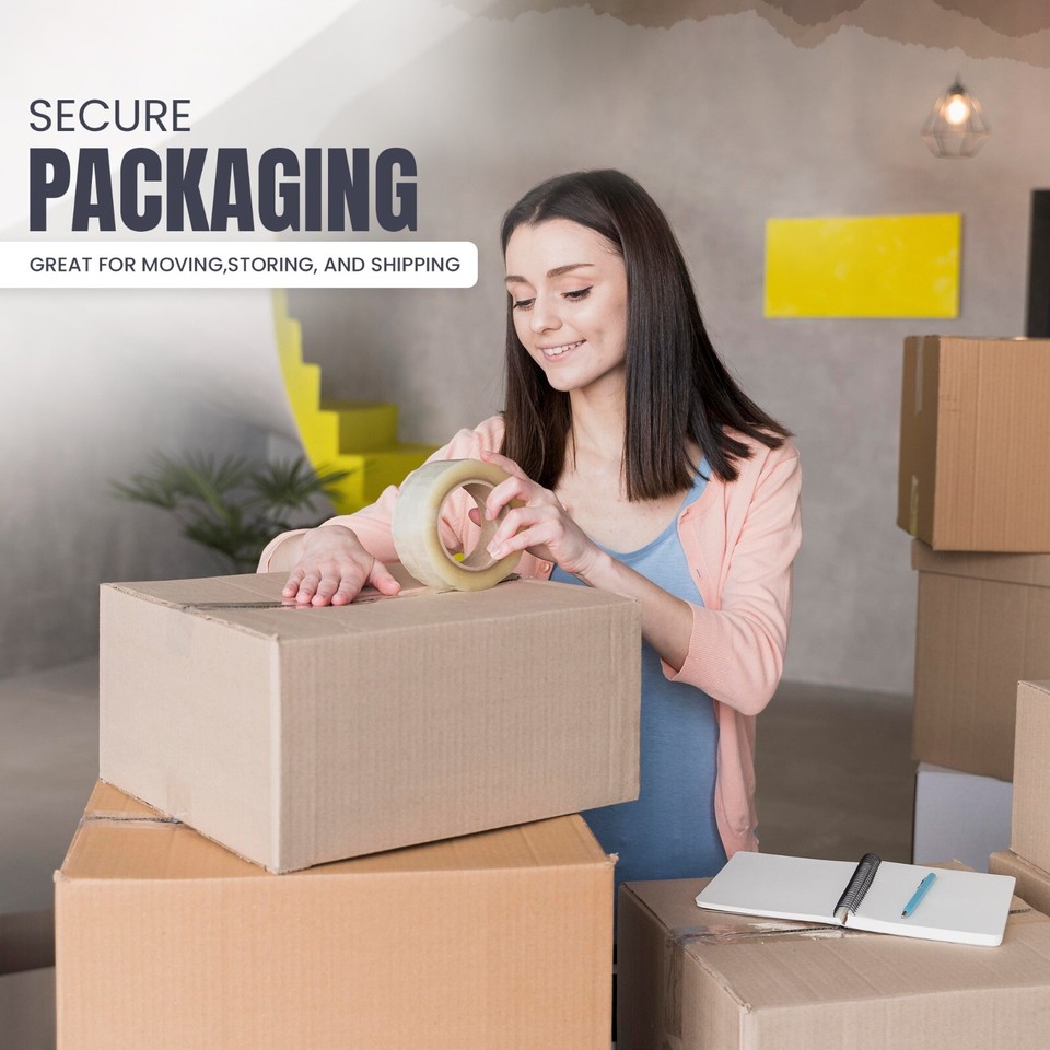 Clear Strong Parcel Packing Tape Carton Sealing 48mm X 66M Sellotape ...