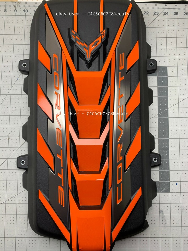 FITS Chevy Corvette StingRay C8 Engine Cover Decal 20 21 22 23 24 LOTS ...
