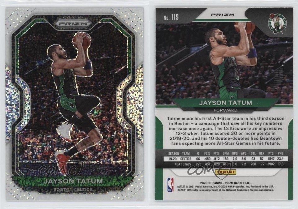 2020-21 Panini Prizm White Sparkle Prizm Jayson Tatum #119 z6j | eBay UK