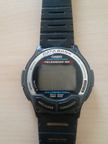 Casio Data Bank DB-34H Module 1600 Telememo 30 Quartz Vintage Watch | eBay