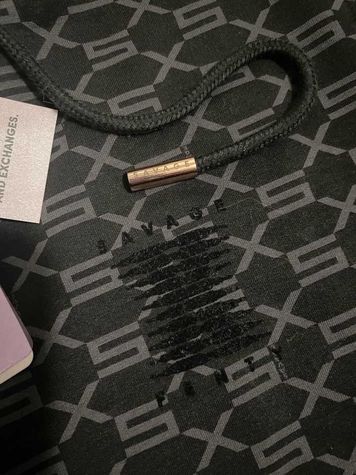 SAVAGE x Fenty Forever Hooded Black Caviar Monogram Rose Gold Ones Size ...