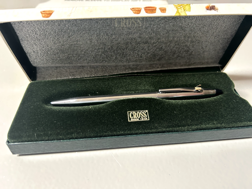 Vintage Cross (Since 1846) Lustrous Chrome Ink Pen H3502/1 Ball Point ...