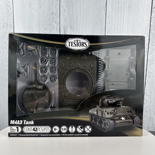 Testors M4A3 Tank 1:35 Unassembled Plastic Model Kit 42 Pieces 650022T ...