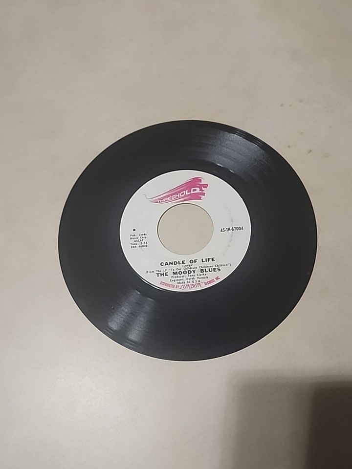 The Moody Blues Question / Candle of Life 45 RPM Vinyl 7" 1970 ...