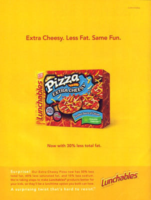 Oscar Mayer Lunchables Pizza Extra Cheesy Less Fat Vintage Print Ad ...