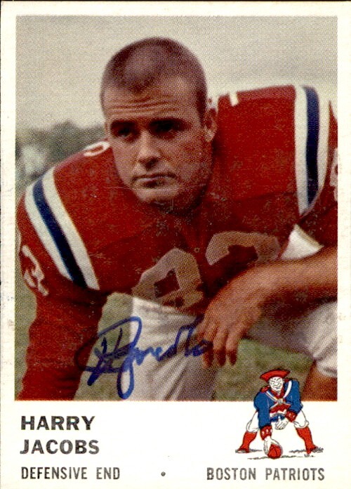 Harry Jacobs 1961 Fleer #186 Boston Patriots Autographed Signed ...