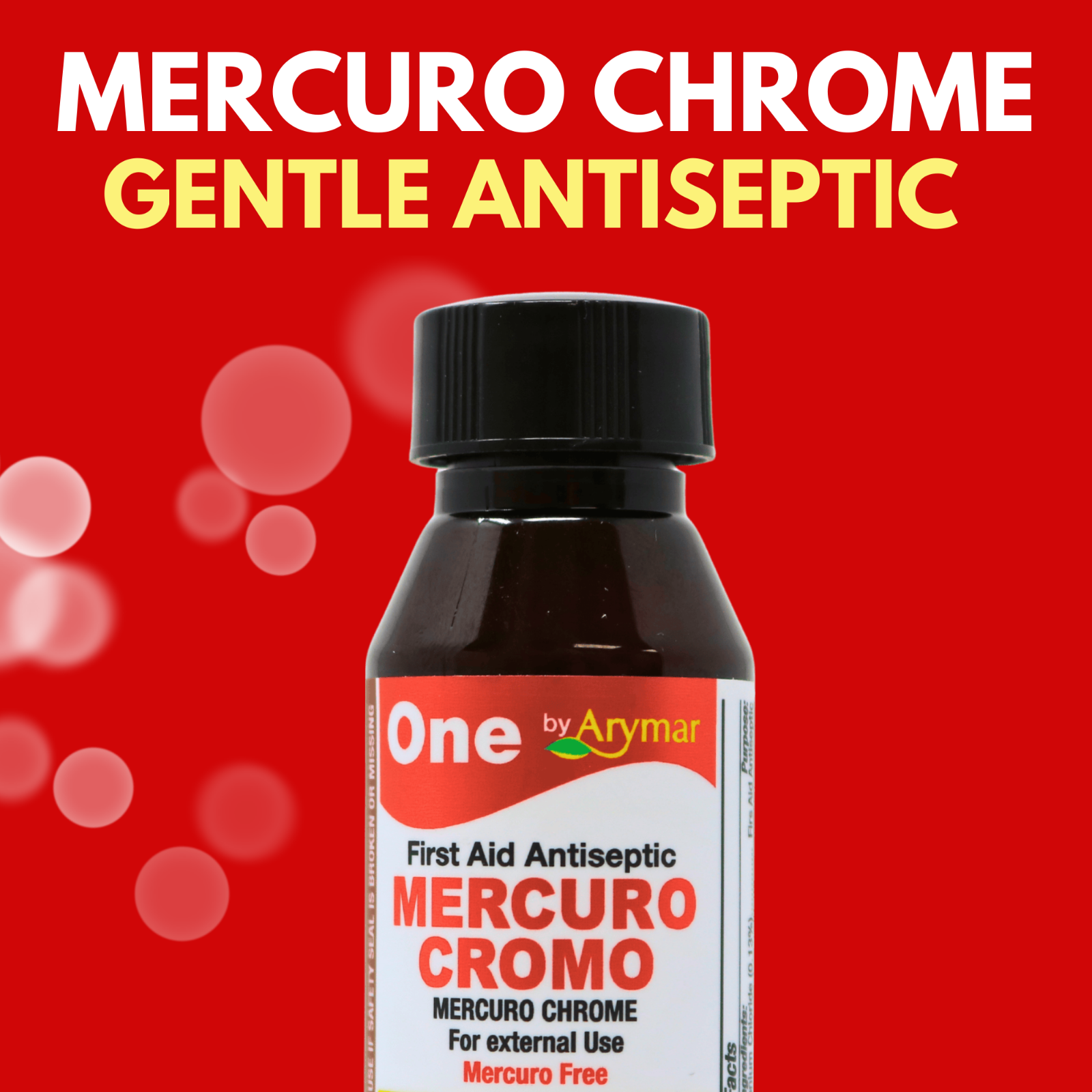 Arymar Mercuro Chrome 1 fl oz. (Pack of 3) - Mercury-Free Antiseptic ...