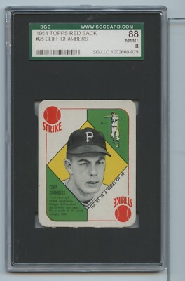 1951 Topps Red Back Cliff Chambers #25 SGC 8 | eBay