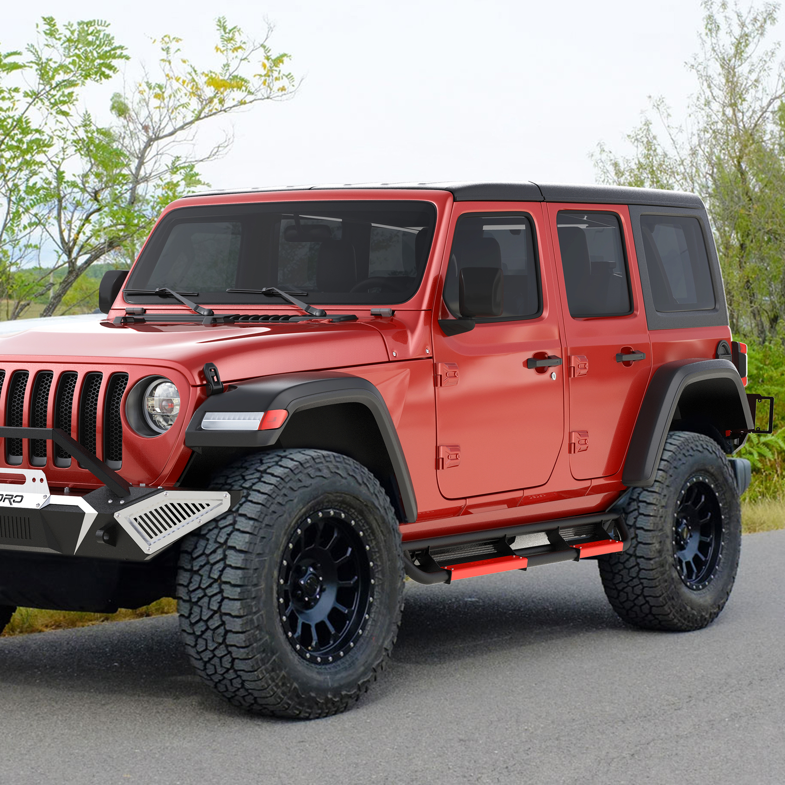 Bolt-on Running Boards for 2018-2025 Jeep Wrangler JL 4 Door Side Step ...