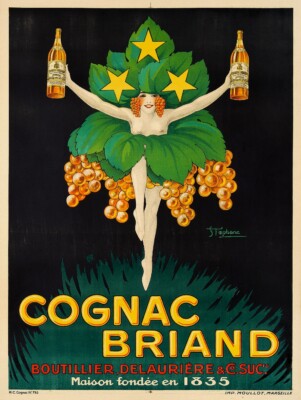 COGNAC BRIAND Rhve-POSTER HQ 45x60cm d1 AFFICHE VINTAGE | eBay
