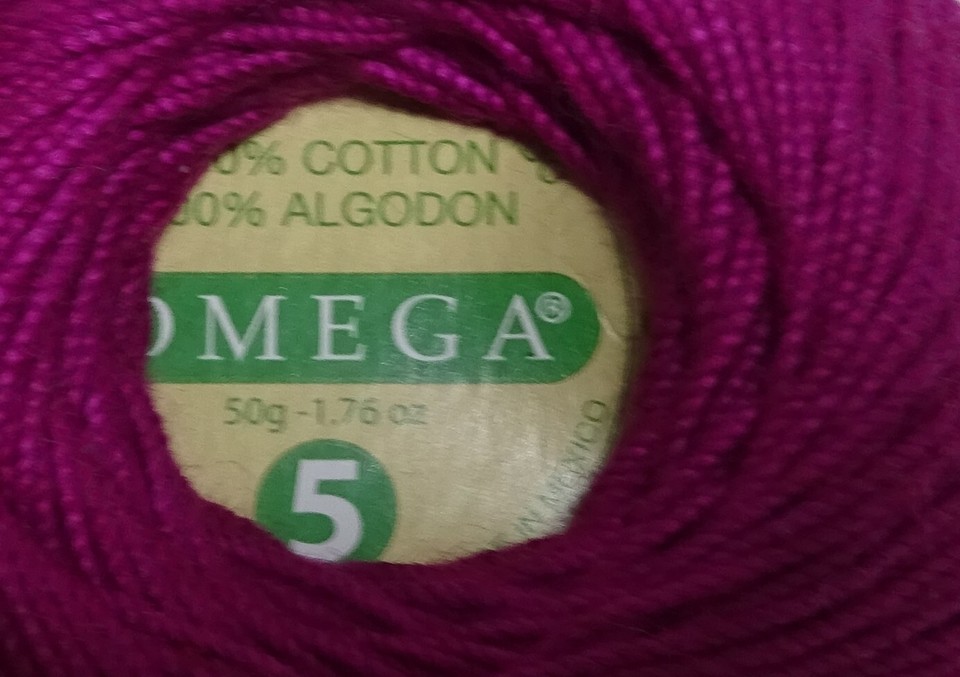Omega Crochet No.5 100% Mercerized Cotton Thread BUGAMBILIA #69 Fuchsia ...