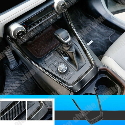 Carbon Fiber Car Inner Gear Shift Box Panel Cover Trim For Toyota RAV4 ...