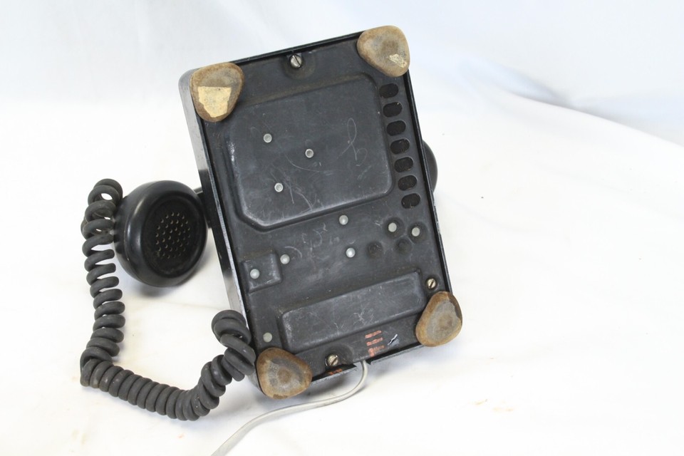 Western Electric 302 Cast Metal Rotary Dial Desk Phone Black 1941 | eBay