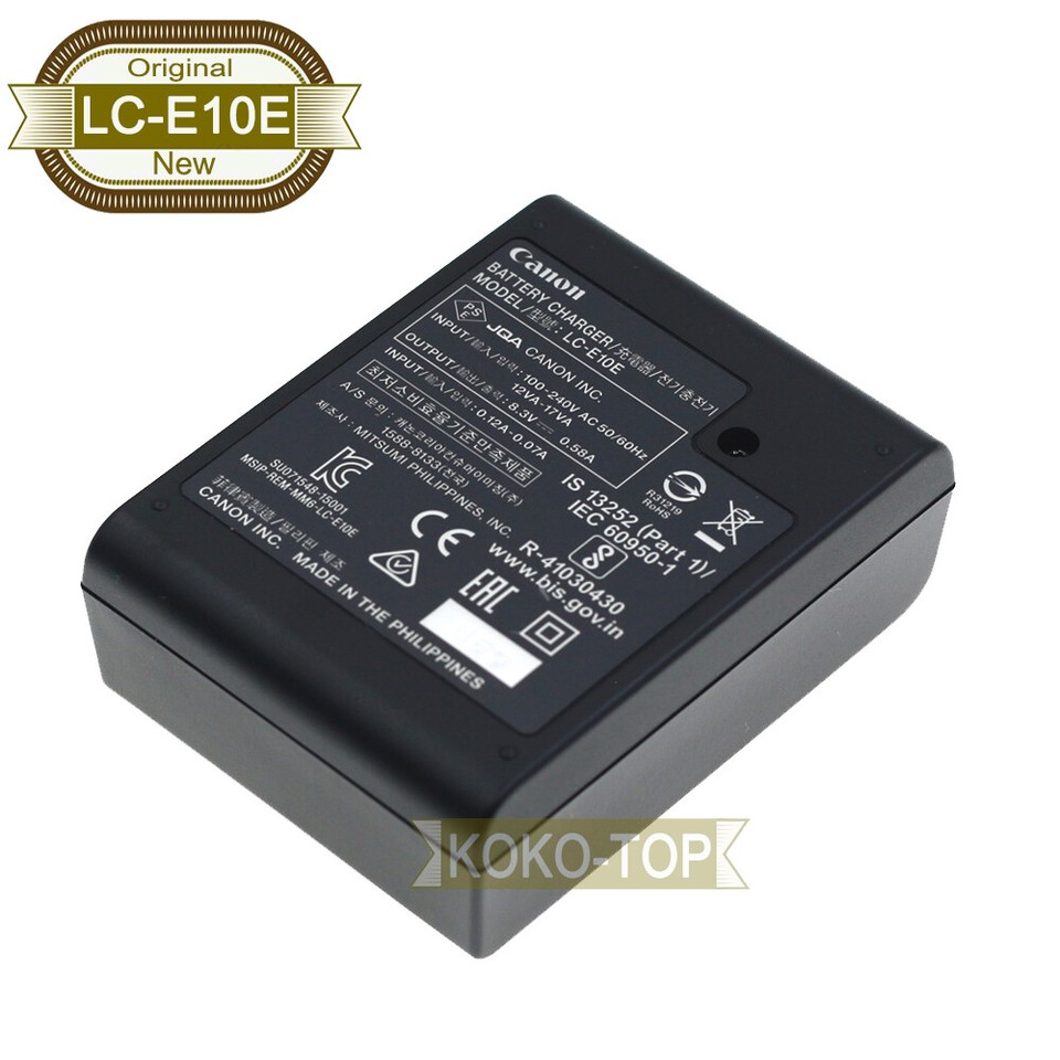 Genuine Canon LC-E10E Charger For EOS 1100D 1200D 1300D 1500D 3000D ...
