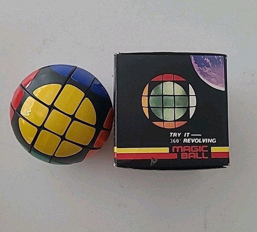 1980'S RUBIK'S CUBE ROUND MAGIC BALL SPHERE BRAIN TEASER PUZZLE TOY (B1 ...