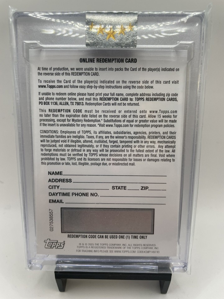 2025 Topps Five Star Ronald Acuna Jr. Jumbo Prime Patch Auto #/5 Braves ...