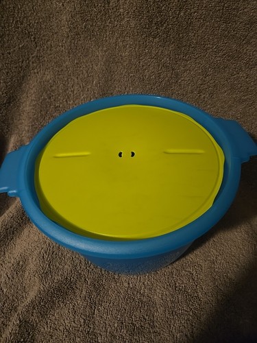 Tupperware Microwave Rice Cooker Steamer 3 Piece Set Blue | eBay