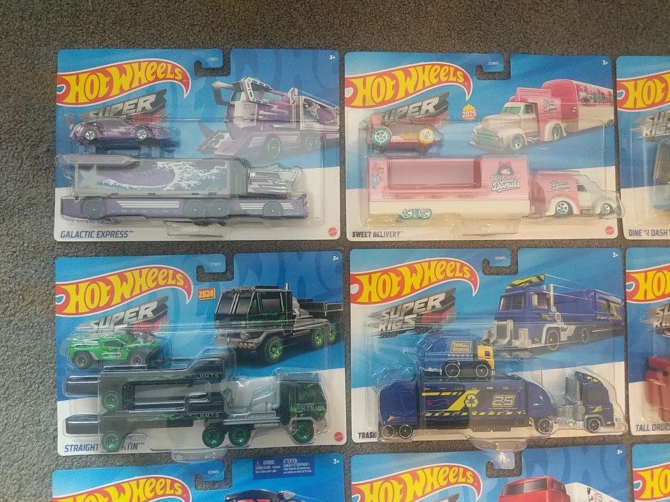 Hot Wheels Huge Super Rigs Lot of 16 Sets! Galactic Express Sweet ...