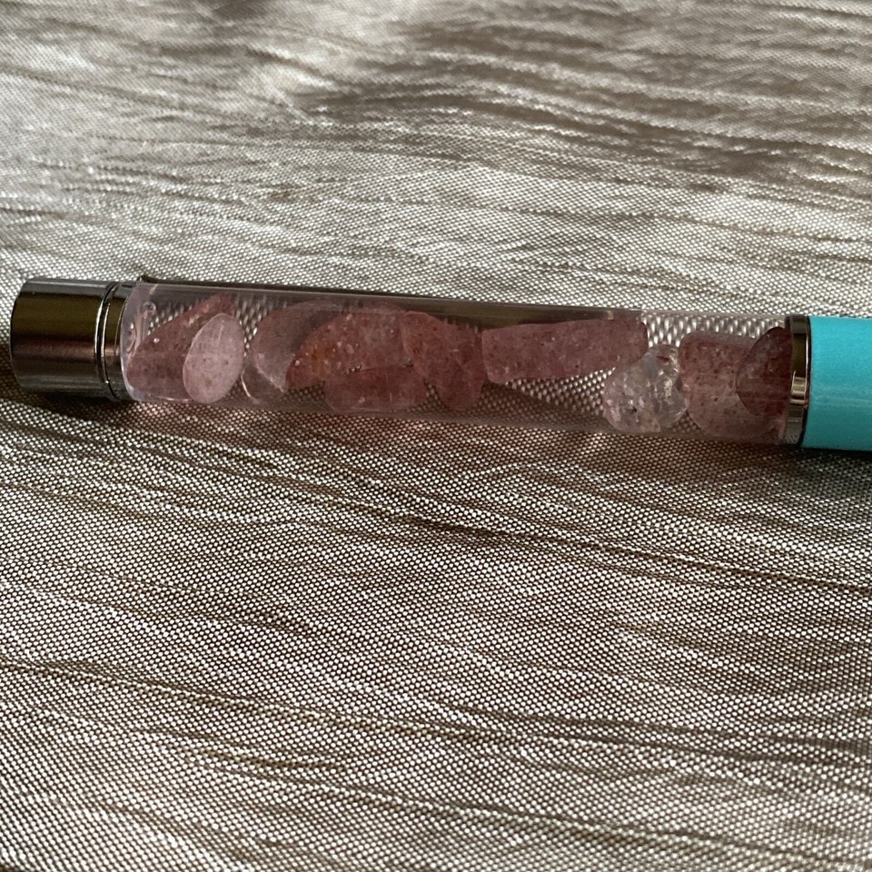 Crystal Infused Full Moon Water Manifestation Pen-Strawberry Quartz ...