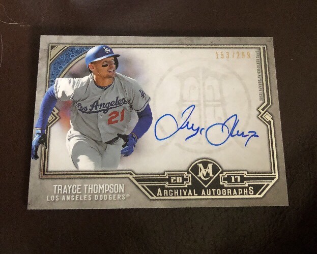 2017 TOPPS MUSEUM COLLECTION BASEBALL TRAYCE THOMPSON AUTOGRAPH AUTO ...