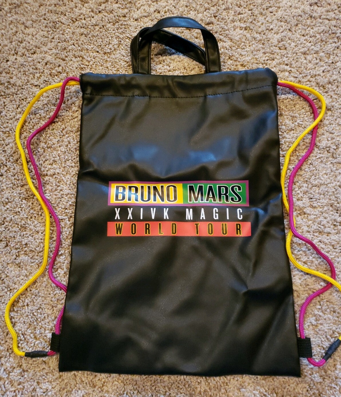Bruno Mars XXIVK Magic World Tour BAG backpack black mulicolor | eBay