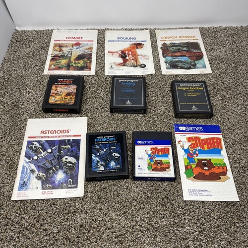Atari 2600 Video Game Cartridges Lot Of 5 With Manuals Tested | eBay