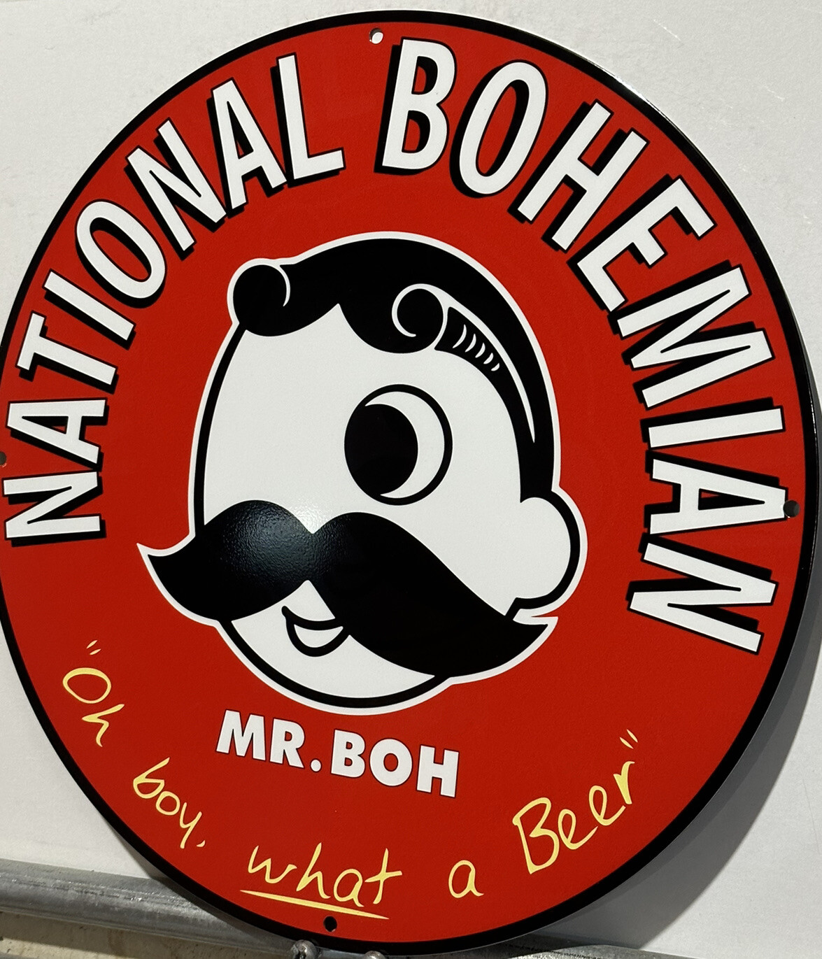 Vintage Style National Bohemian Mr BOH Beer Steel Heavy Sign | eBay