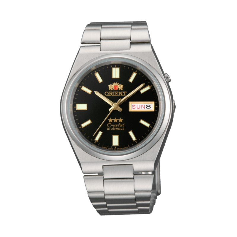 ORIENT TRISTAR DAY-DATE SEM1T018B Black Dial luminous Hands Made in ...