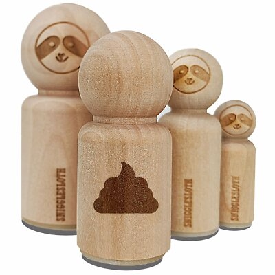 Poop Symbol Emoticon Solid Rubber Stamp for Stamping Crafting Planners ...