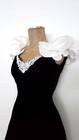 Ruffle Shoulder Prom Dress Size Small Formal Velvet Cocktail Party ...