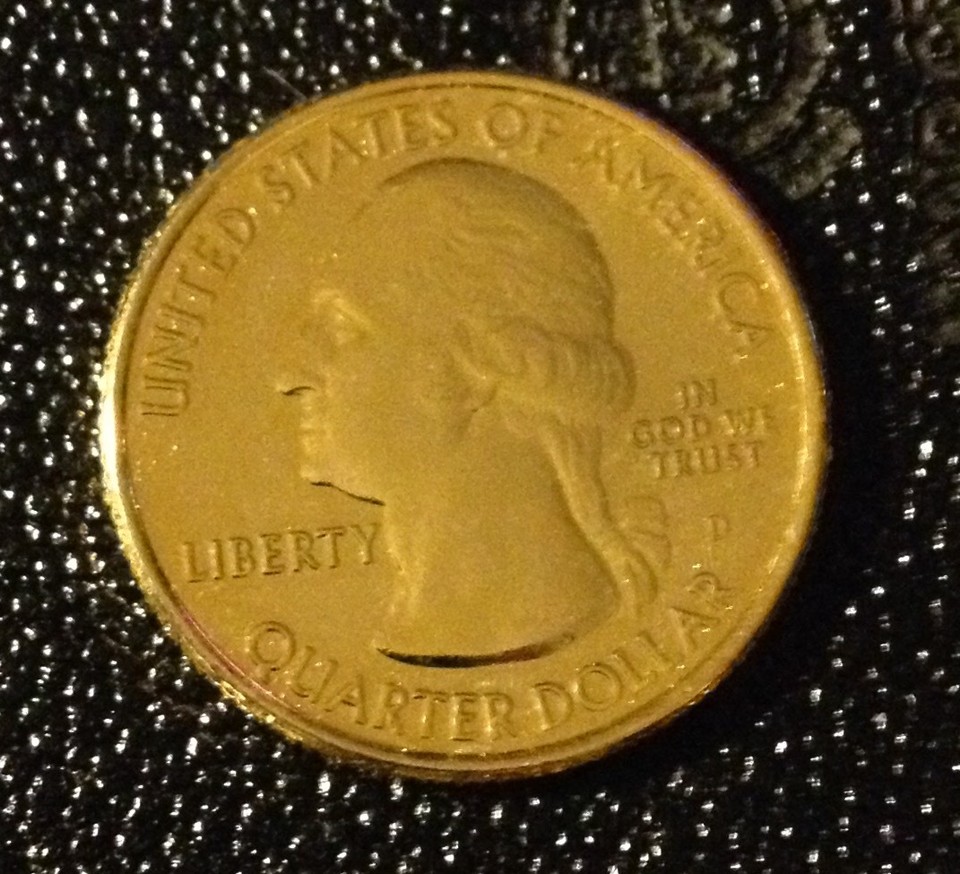 2010 COLORIZED & 24K GOLD LAYERED MOUNT HOOD QUARTER - CLOSEOUT PLEASE ...