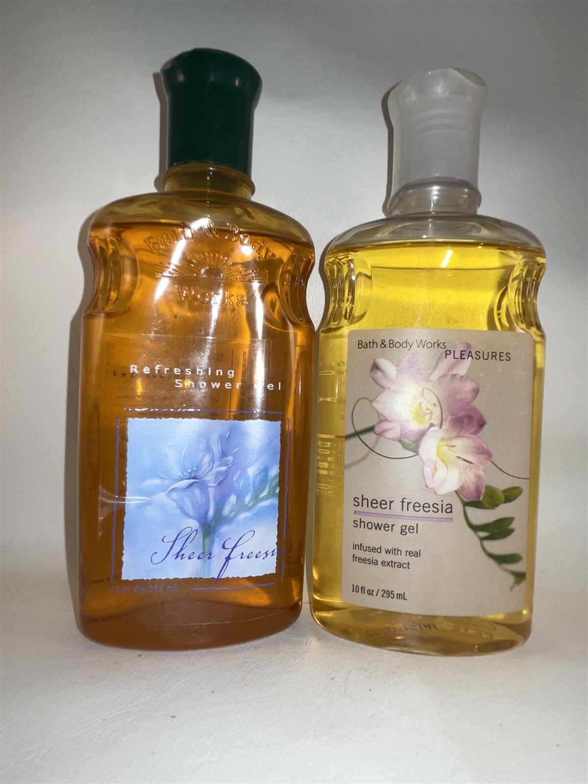 Bath & Body Works Sheer Freesia Shower Body Gel Wash 10 Oz Set Lot x 2 ...