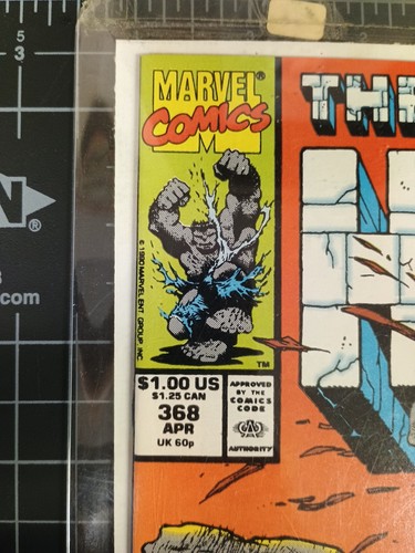🔥🔥Incredible Hulk #368 1990 Marvel Comics Key Issue 1st Pantheon Sam ...