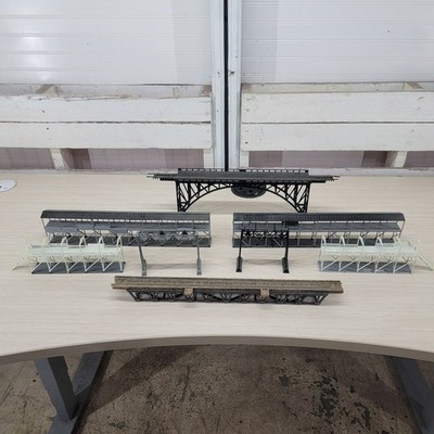 HO Scale Bridge & Elevated Track Lot – Truss Walkway Platforms ...